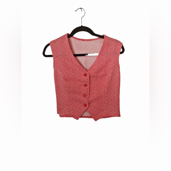 Vintage | Jackets & Coats | Vintage Cropped Red Vest | Poshmark